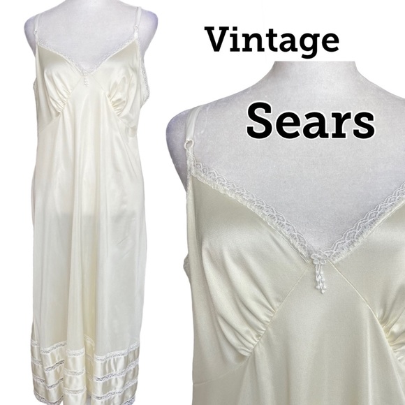 Sears | Intimates & Sleepwear | Vintage Sears Nightgown Lace Accents ...